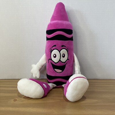 Crayola Jazzberry Jam Crayon Plush 14” Hot Pink 2012 Stuffed Toy ...