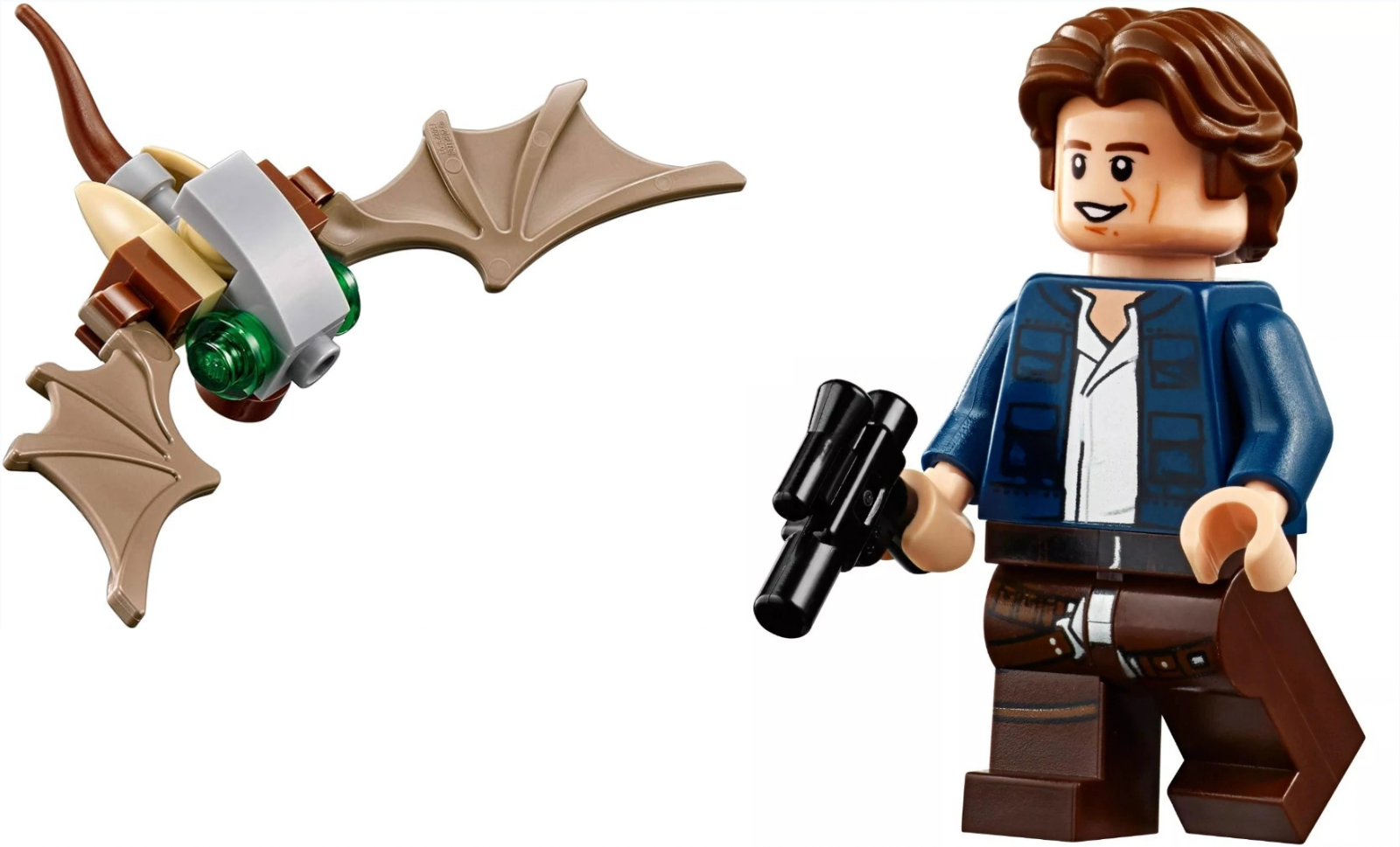 LEGO Star Wars Han Solo + Mynock Minifigure Bird 75192 75243 Millennium ...