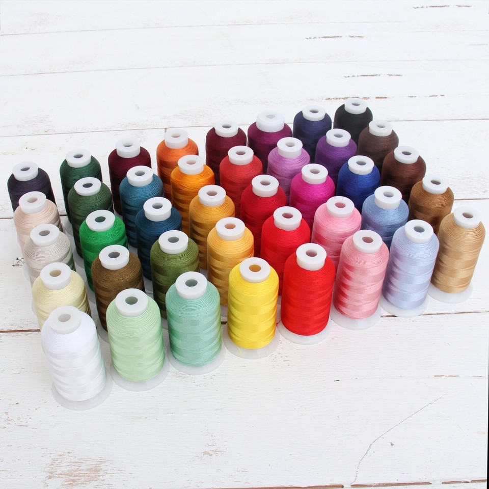 RAYON MACHINE EMBROIDERY THREAD SETS - 6 SETS AVAIL - 1000M CONES ...