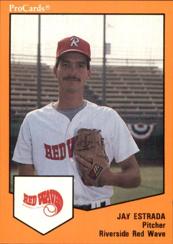 Jay Estrada 1989 ProCards Minor League T/S #1409 RC Riverside Red Wave ...