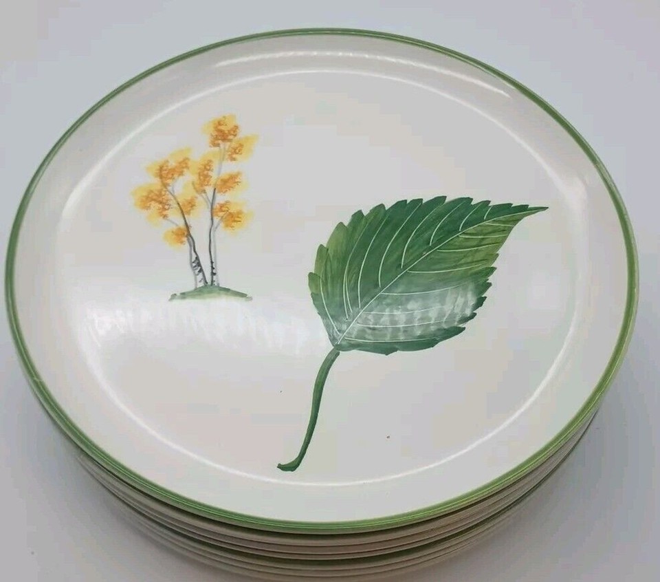 Hand Painted Tree & Leaf Plates Hand painted In Italy Set Of 8 ...