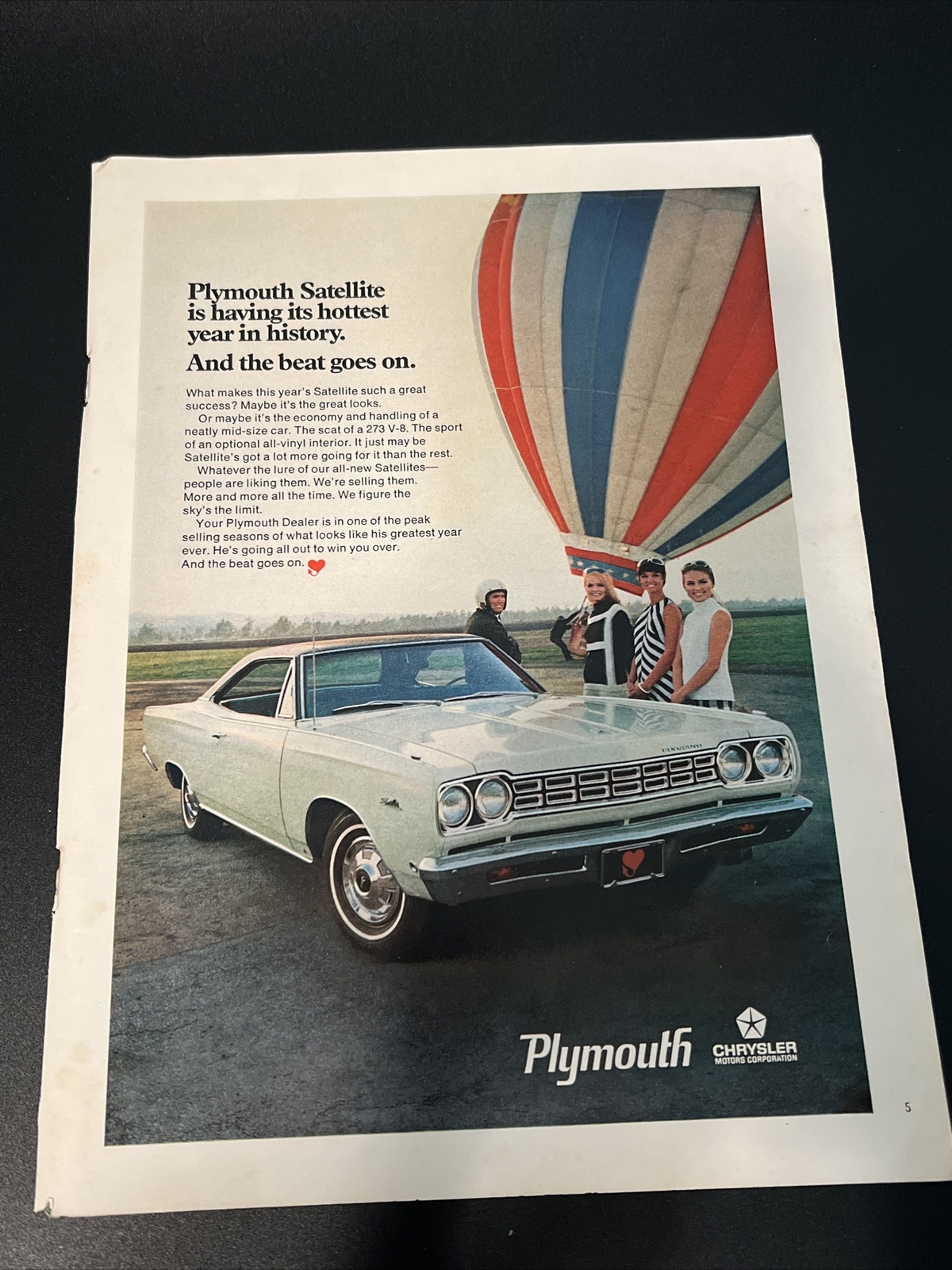 Original 1968 Plymouth Satellite Magazine Ad Print Advertisement | eBay