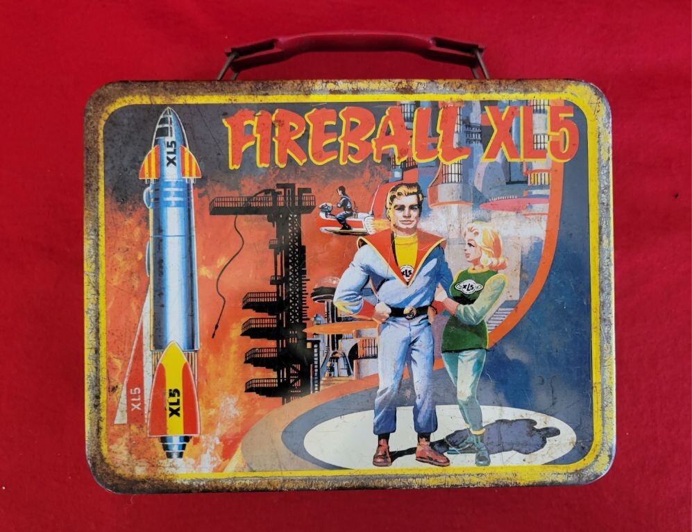 Vintage 1964- FIREBALL XL5- METAL LUNCHBOX & THERMOS- SPACE- ROBOTS | eBay