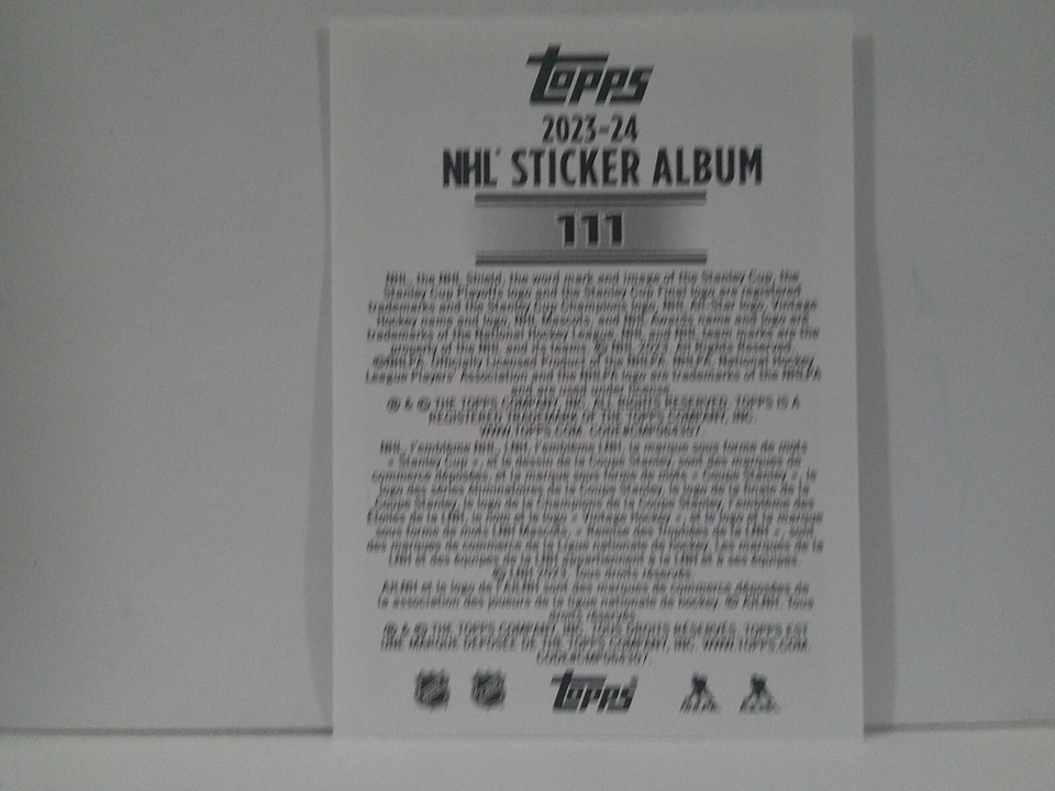 2023-24 Topps NHL Sticker Collection Luke Philp Luke Philip #111 Rookie ...