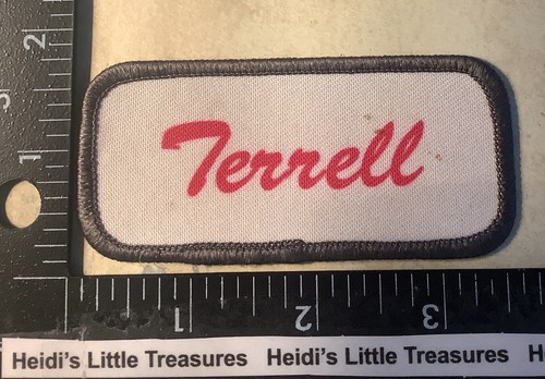 Vintage Rectangle Name Tag Work Uniform Patch Sew-on TERRELL | eBay