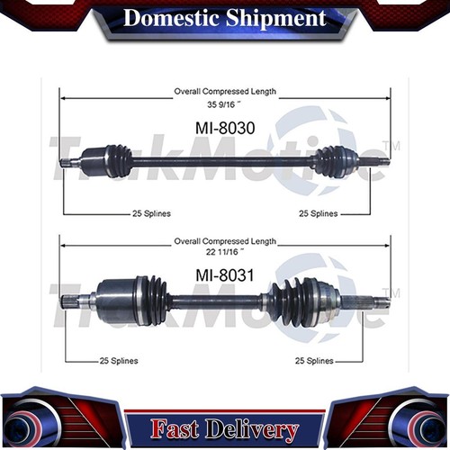 2X Front Left Right CV Axle Drive Shaft Joint Assembly For 1985 1986 ...