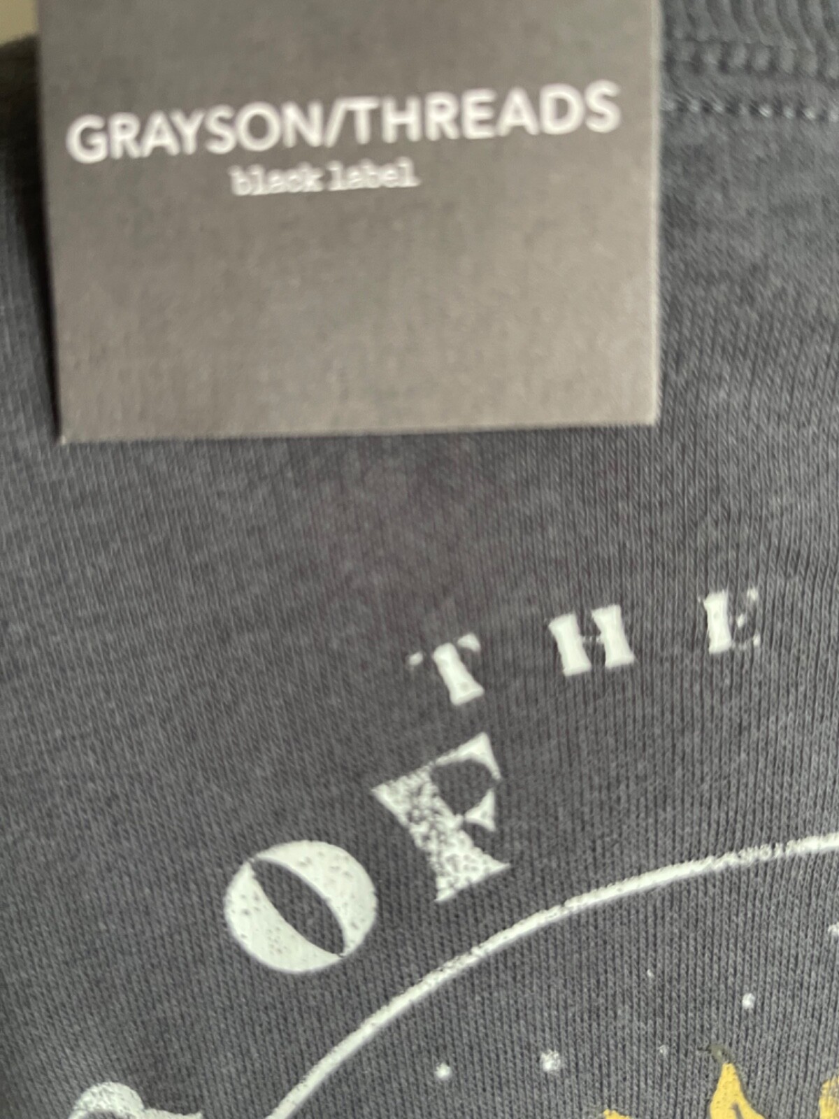 NWT GRAYSON/THREADS black label SWEATSHIRT GRAY LOGO SIZE S | eBay