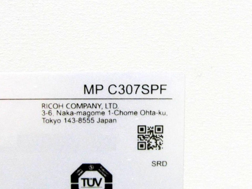 Ricoh MP C307SPF Color Multi-Function Printer | 1200dpi | Pg Count ...