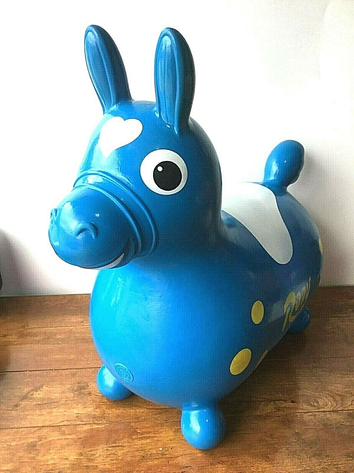 RODY BLUE PONY HORSE VINTAGE 1984 LEDRA PLASTIC RUBBER BOUNCING MADE IN ...