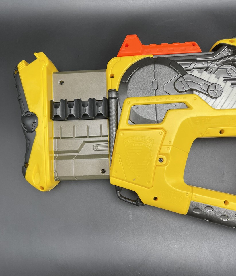 Nerf N-Strike Firefly Rev-8 Gun Blaster Shooter Yellow Black Gray ...
