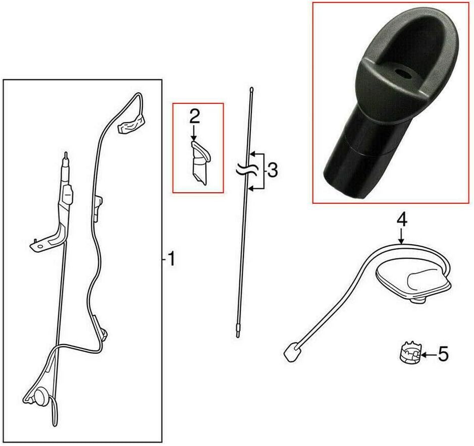 Antenna Ornament Fits 2007-2013 Toyota Tundra 86392-0C040 Mounted Base ...