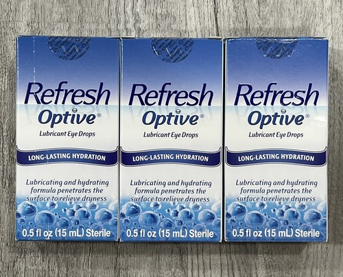 (3X) Bottles Of Refresh Optive Lubricant Eye Drops 0.5fl oz 2024 | eBay