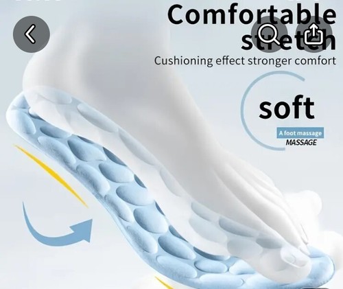 1Pair Memory Foam Insoles Shoes Sole Breathable Cushion Sports Insoles ...