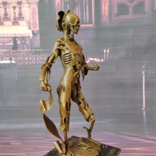 Memento Mori Bronze Statue Sculpture Marble Skeleton JB Skull Vintage ...