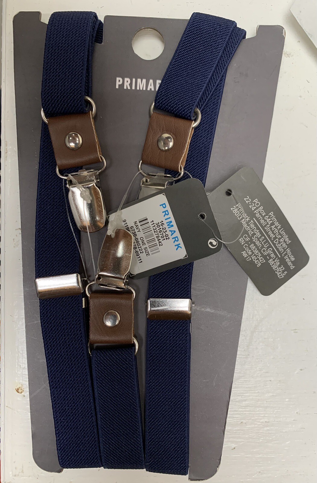 Primark Mens Navy Suspenders | eBay