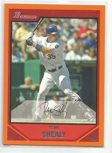 2007 Bowman Orange Ryan Shealy #'d /250 Kansas City Royals | eBay