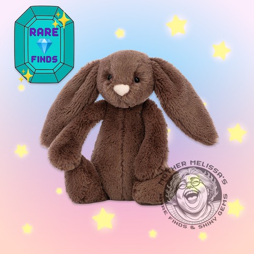 Jellycat Small BASHFUL FUDGE BUNNY Soft Baby Plush Toy Brown Lovey NWT ...