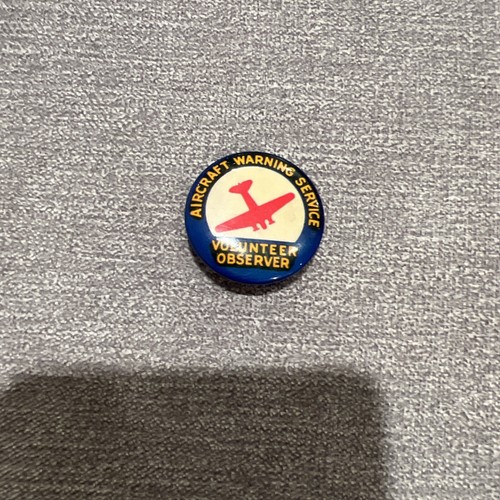 WWII WW2 US CIVIL DEFENSE AIRCRAFT WARNING SERVICE VOLUNTEER OBSERVER ...