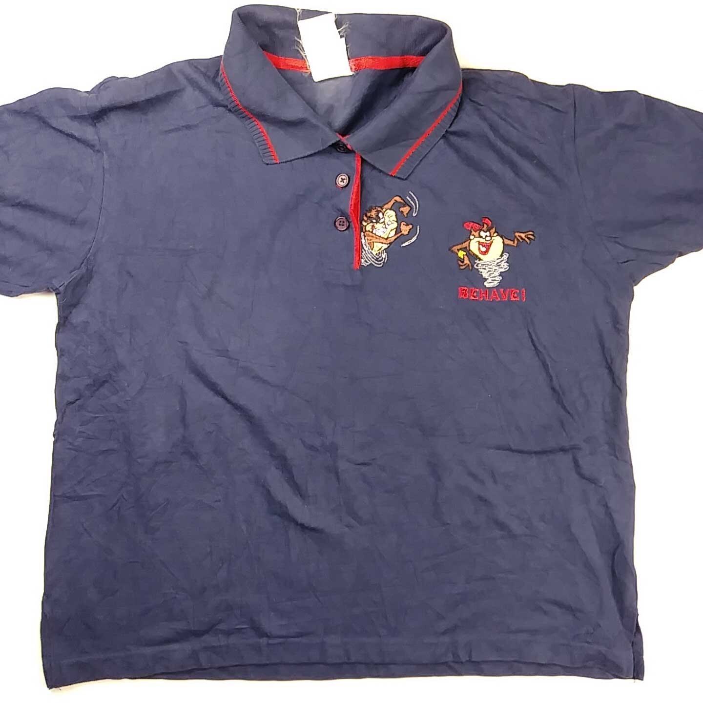 2000 Looney Tunes Taz & Mrs Taz "Behave!" Embroidered… - Gem