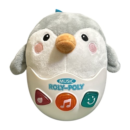 Roly Poly Music Penguin Musical Wobbler Melody Tummy Time Lights ...