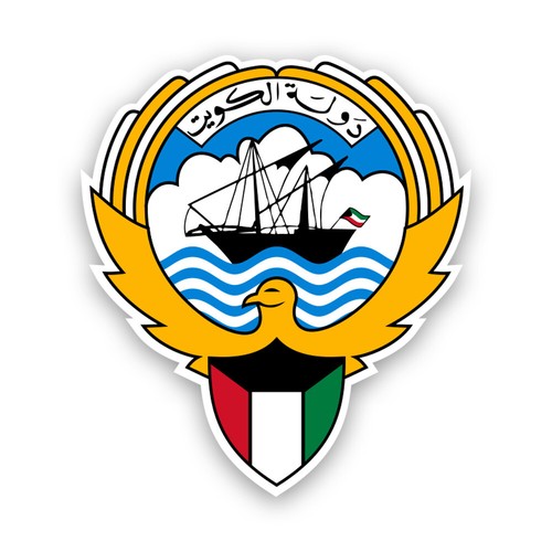 Kuwaiti Emblem Sticker Decal - Weatherproof - kuwait flag kwt kw coa | eBay