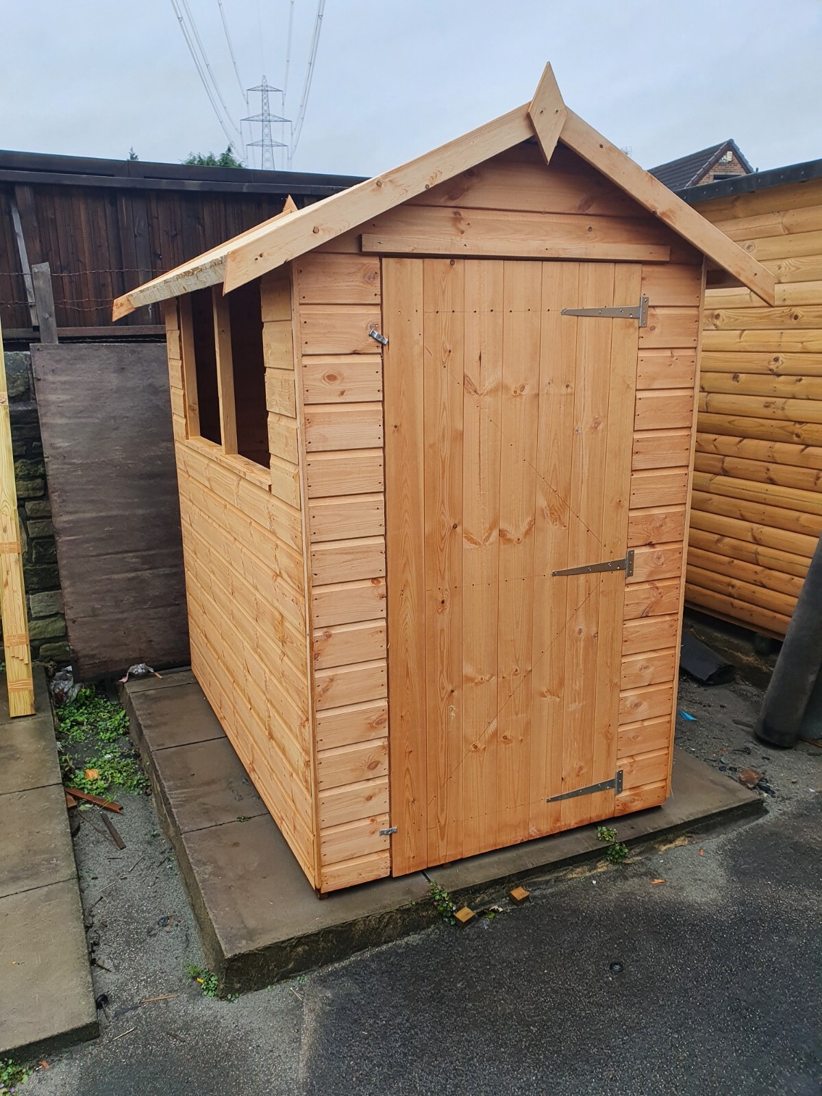 Pinelap Wooden Garden Shed Apex Roof Timber Hut Fully T&G Factory ...