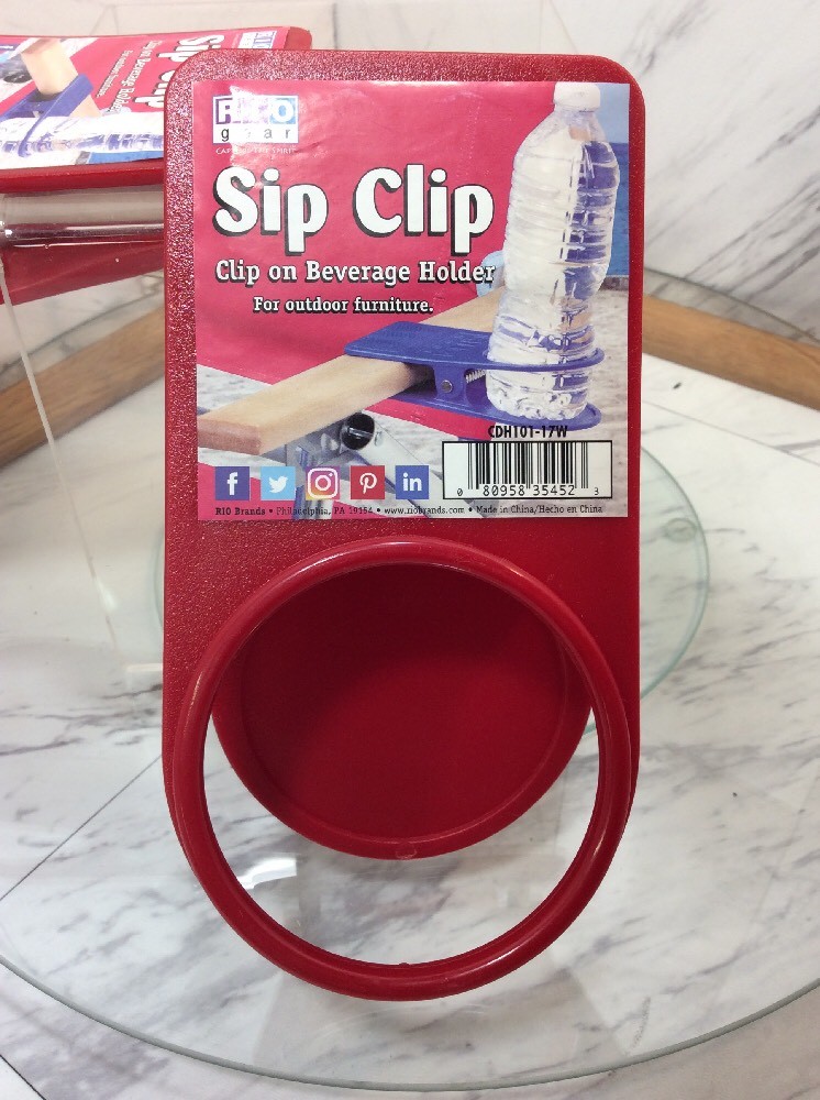 SIP CLIP the Clip-On Beverage Holder (LOT of 2 ) RED * NEW * | eBay
