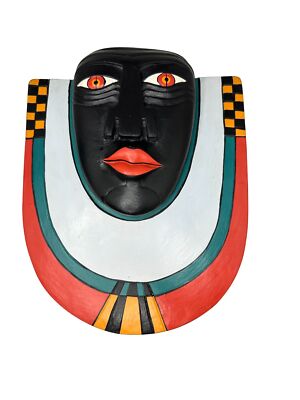 Vintage Laurel Burch Tribal Aztec Mayan Mask Wood Wall Hanging Face ...