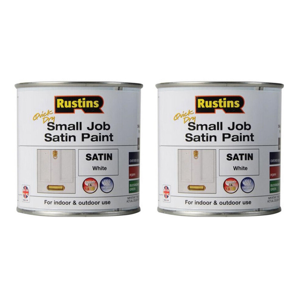 Rustins Small Job Gloss & Satin Colour Paint Indoor & Outdoor Use For ...
