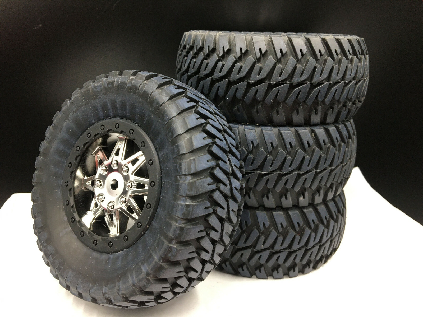 1/10 Short Course Wheels Off-Road Tires for 727 TRAXXAS SLASH 10SC SC ...