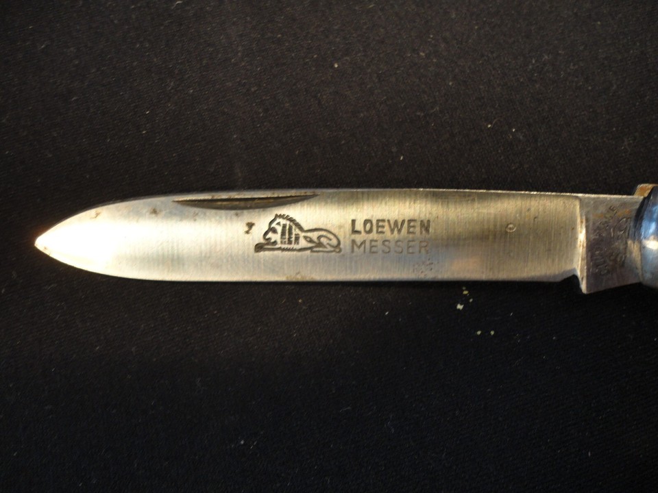 RARE Original WW2 German Loewen Messer Pocket Knife by Clütters Cie ...