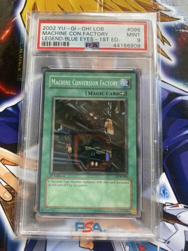 Yugioh Machine Conversion Factory LOB 096 1st Edition PSA 9 MINT | eBay