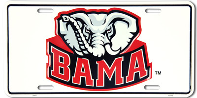 ALABAMA CRIMSON TIDE CAR TRUCK TAG LICENSE PLATE ELEPHANT BAMA SIGN ...