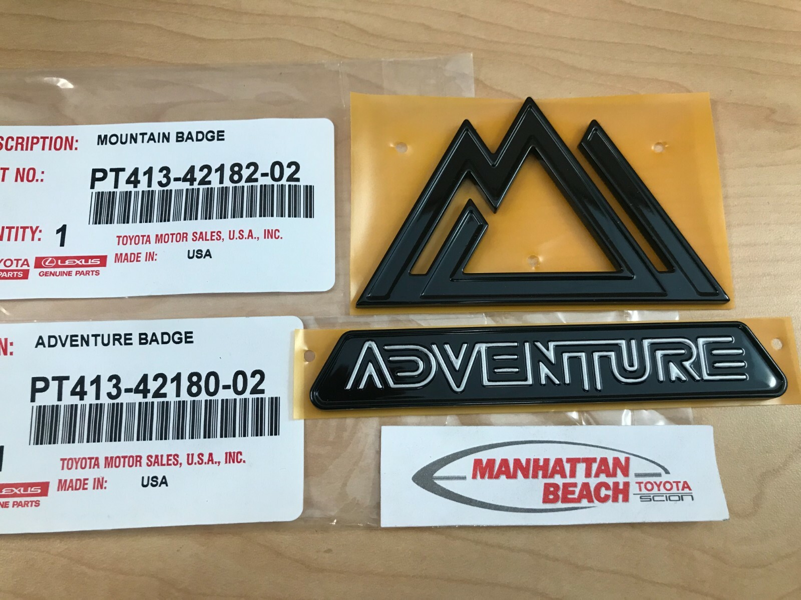 19-23 RAV4 AWD ADVENTURE & MOUNTAIN EMBLEMS BADGE GENUINE TOYOTA ...