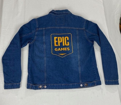 Epic Games Denim Jacket Adult M Blue Denim Jean Jacket Slim Fit ...
