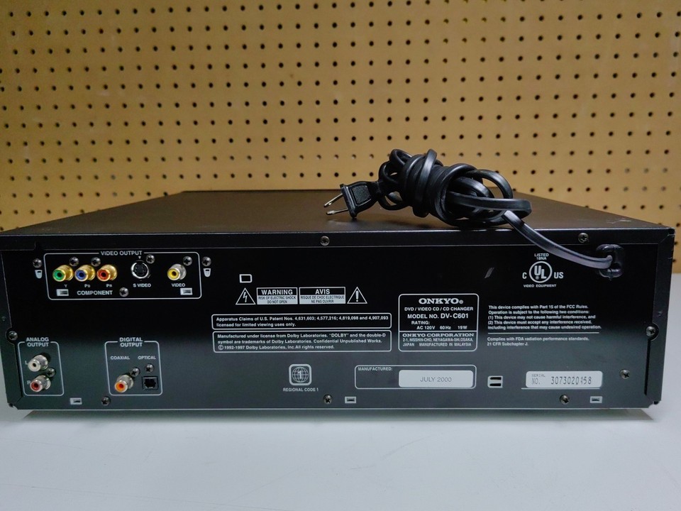 Onkyo 6 Disc Carousel DVD CD Changer Player Black DV-C601 | eBay