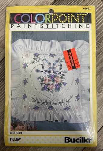 NEW Bucilla Colorpoint Paint Stitching Kit 63667 Tulip Rondo Pillow ...