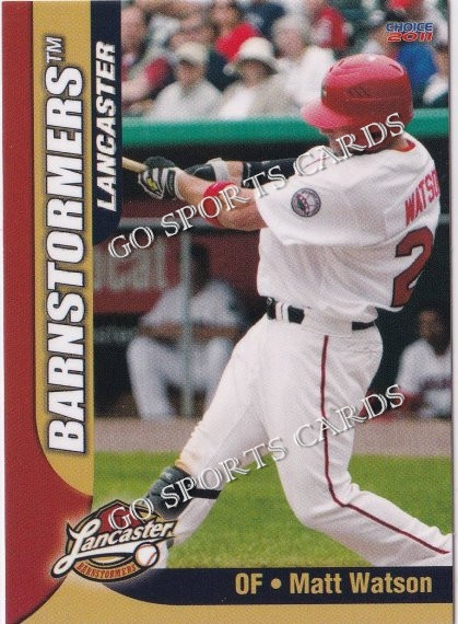 2011 Lancaster Barnstormers Matt Watson Rookie Card Independent ...
