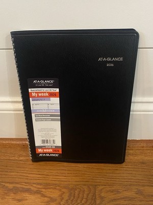 At-A-Glance 2026 Calendar Planner Weekly New Year Black G520-00 Appt ...
