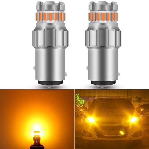 GLOFE CANBUS 1157 Amber Yellow LED Turn Signal Indicator Parking Light ...