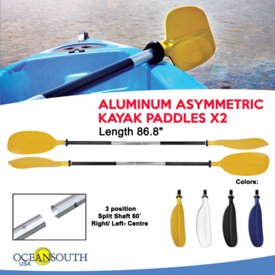 Oceansouth Kayak Paddles Aluminum Asymmetric (Split Shaft) x 2 | eBay