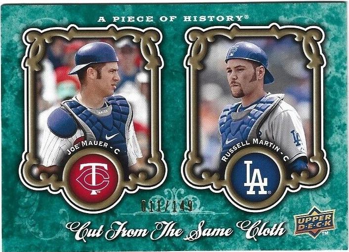 2008 Upper Deck A Piece of History - Cut from the Same Cloth Joe Mauer ...