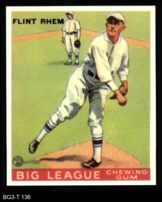1933 Goudey Reprint #136 Flint Rhem Phillies 8 - NM/MT | eBay
