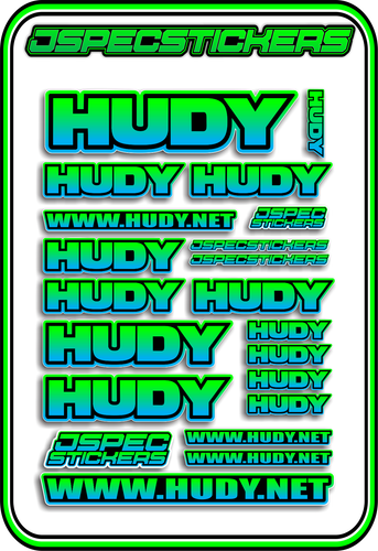 HUDY TOOLS SETUP STICKERS XRAY RC BUGGY CAR DECAL 1/10 1/8 JSPEC ELEC ...