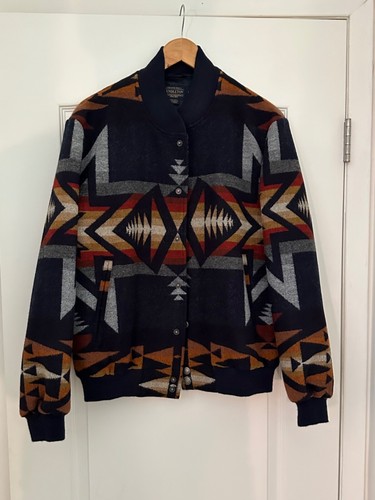 Wool Pendleton Gorge Jacket Aztec Blue Size Medium Never Worn | eBay