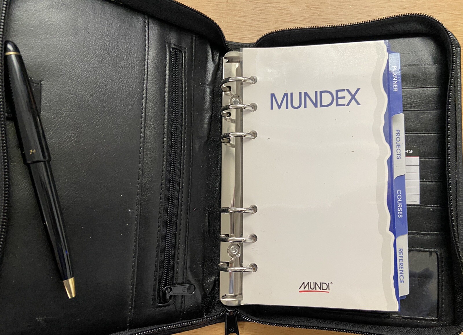 Mundi Mundex Zipper Day Planner Black for sale online | eBay