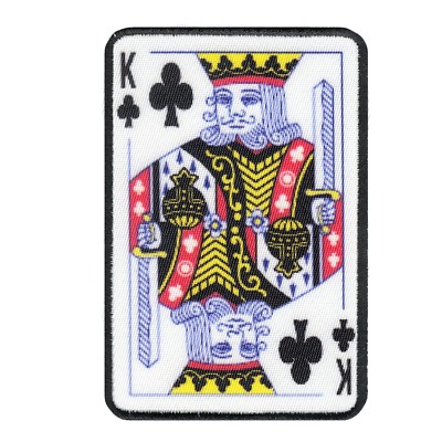 King Of Clover Card Print Embroidered Iron On Patch | eBay