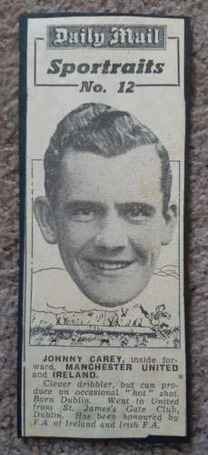 Daily Mail Sportraits 1946 Johnny Carey Manchester United | eBay UK