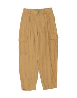 BENETTON Womens Tapered Cargo Trousers W28 L28 Beige AQ03 | eBay UK