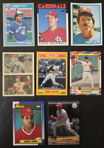 1985-1992 All Stars/HOF 8 Card Mixed Lot Mike Schmidt, Reggie Jackson ...